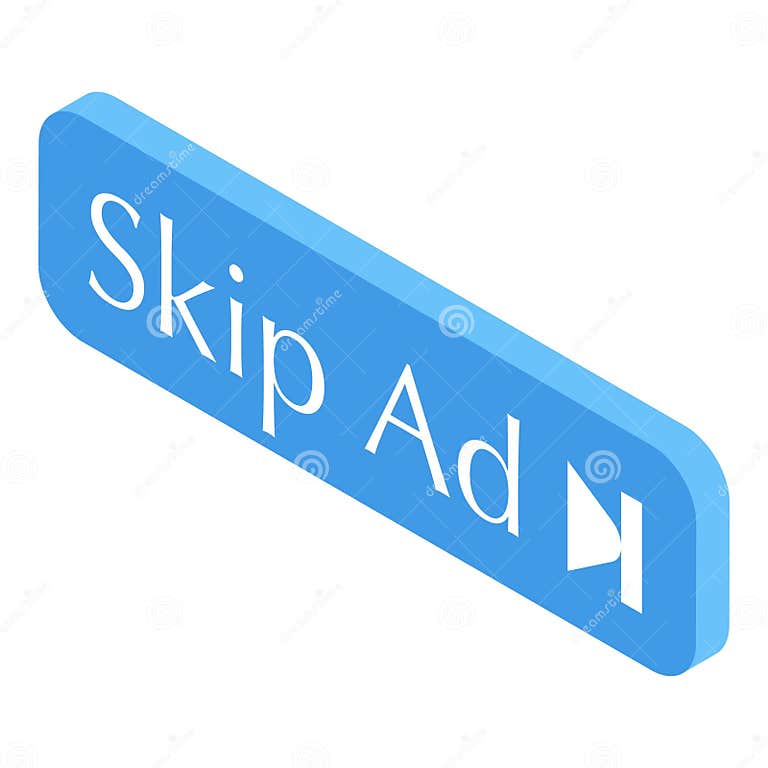 Skip Ad Button for Skipping Ads while Watching Video Stock Vector ...