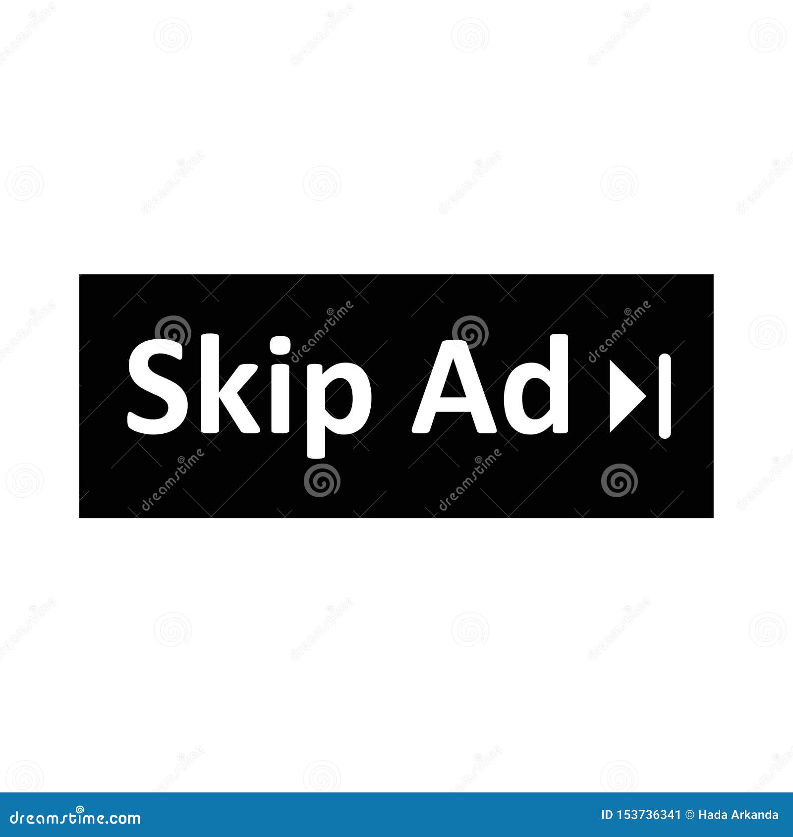 Skip Ads Video Icon or Logo Illustration Stock Vector - Illustration of ...
