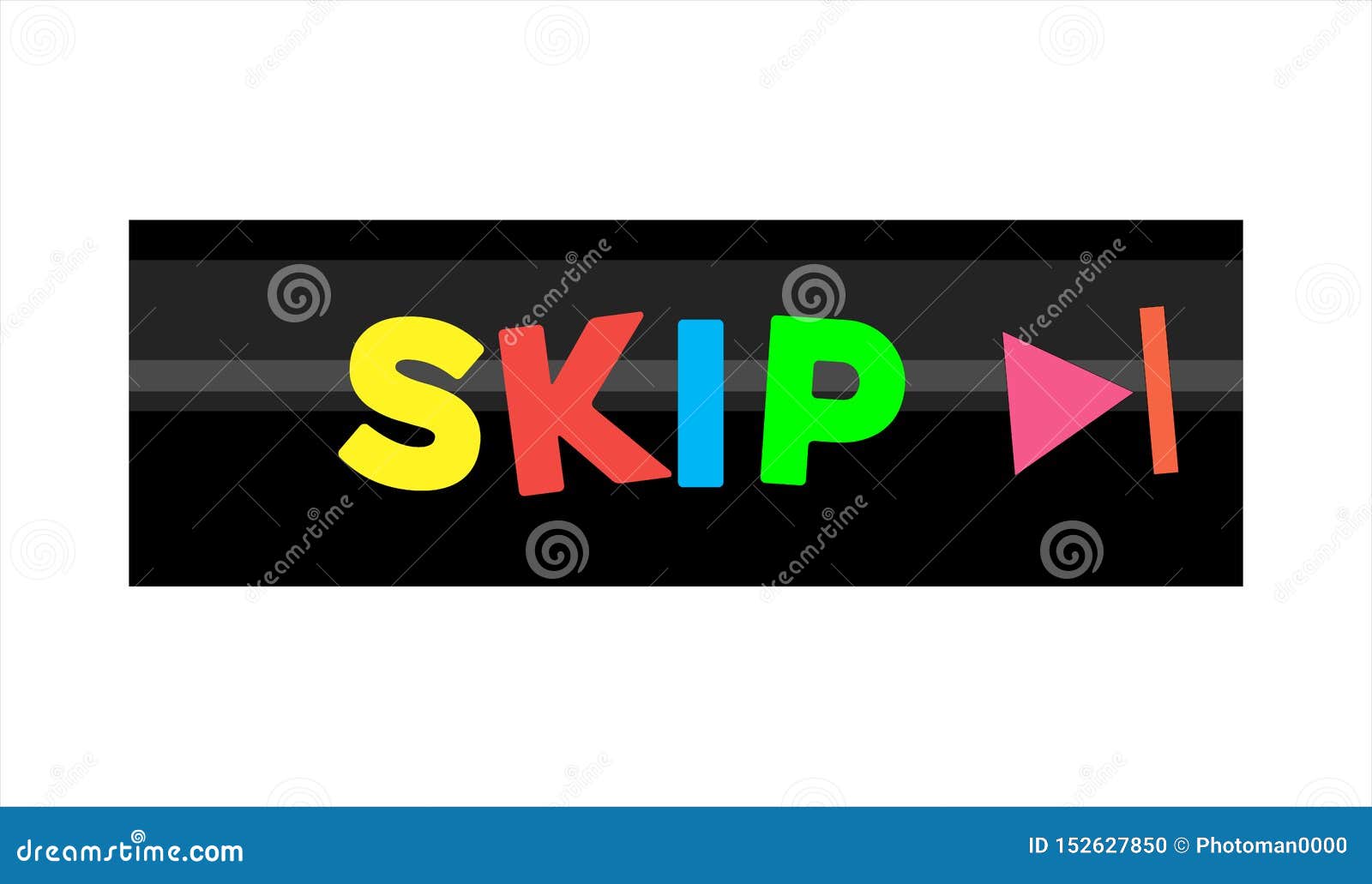 Skip Advertisement Web Icon Isolated Stock Vector - Illustration of ...