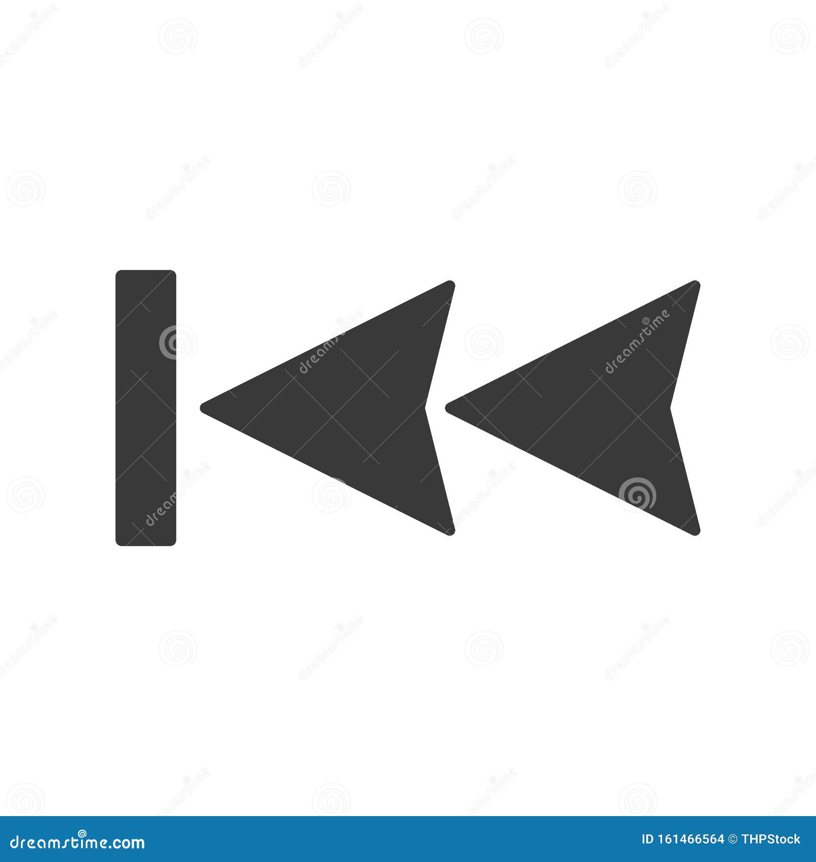 Skip Back Fast Icon Vector stock vector. Illustration of icon - 161466564