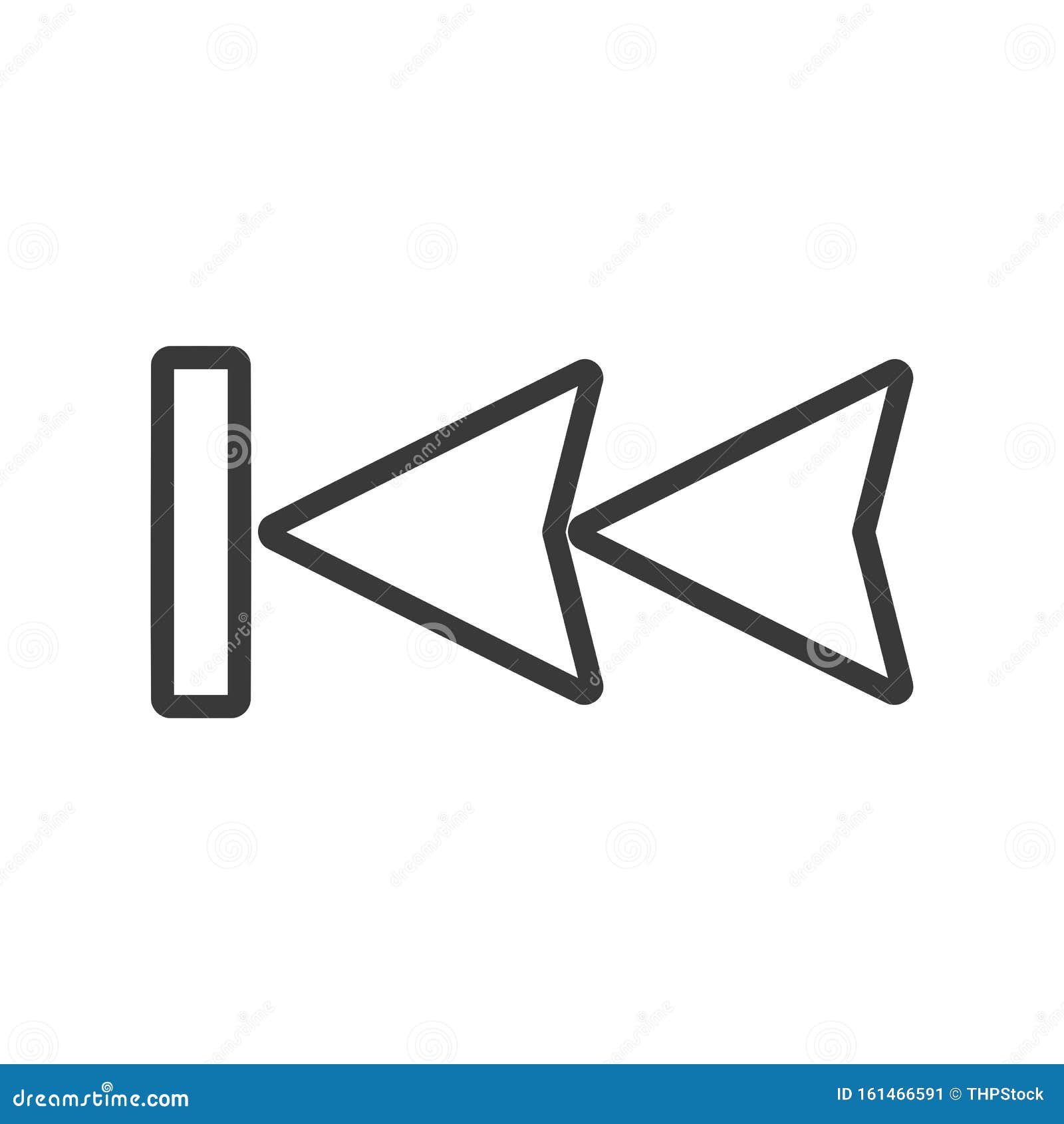 Skip Back Fast Icon Vector stock vector. Illustration of multimedia ...