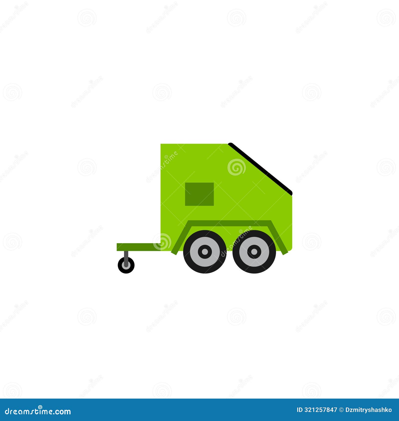 Skip Bin Trailer Icon. Clipart Image Stock Vector - Illustration of ...