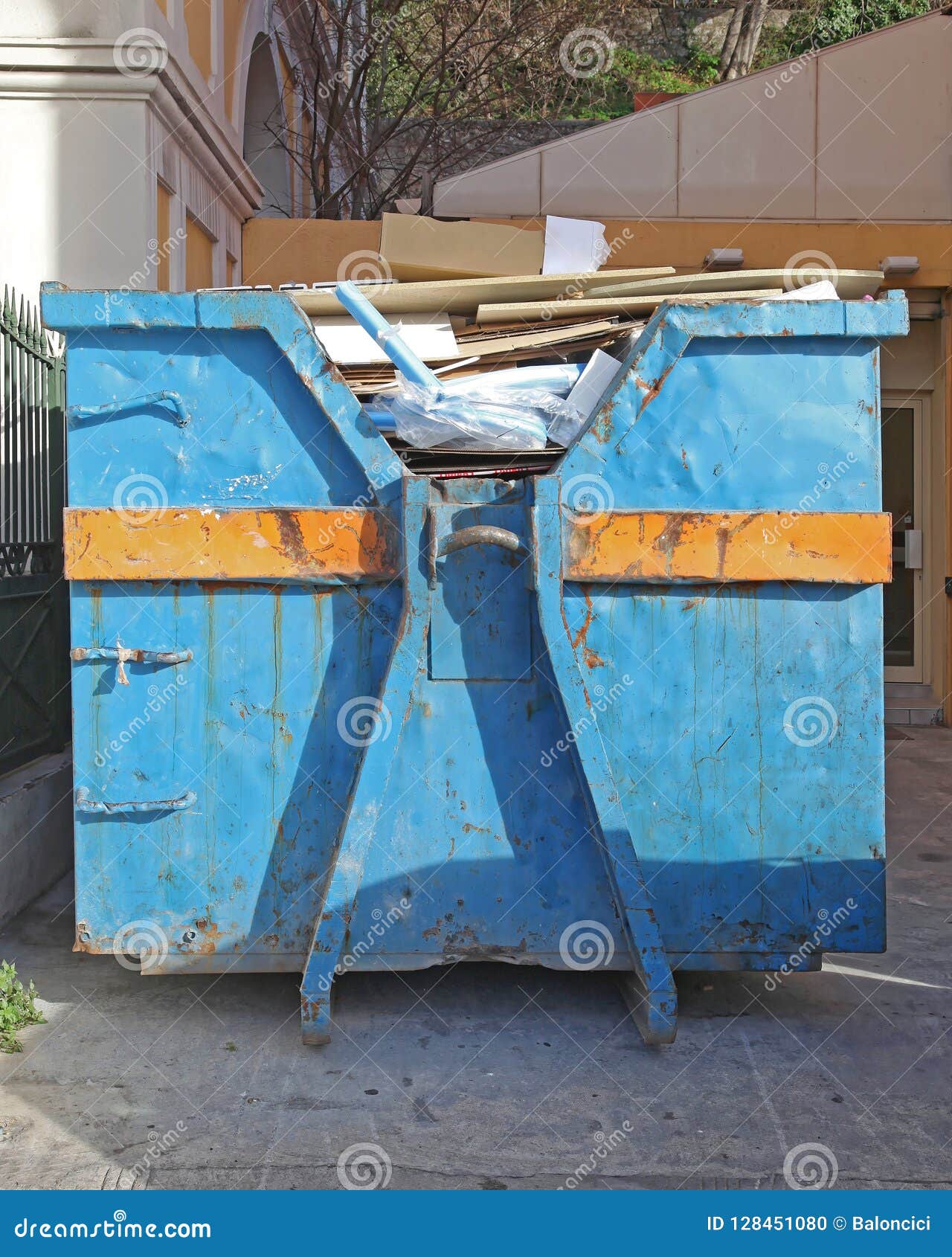 Skip stock photo. Image of waste, garbage, recycle, dumpster - 128451080