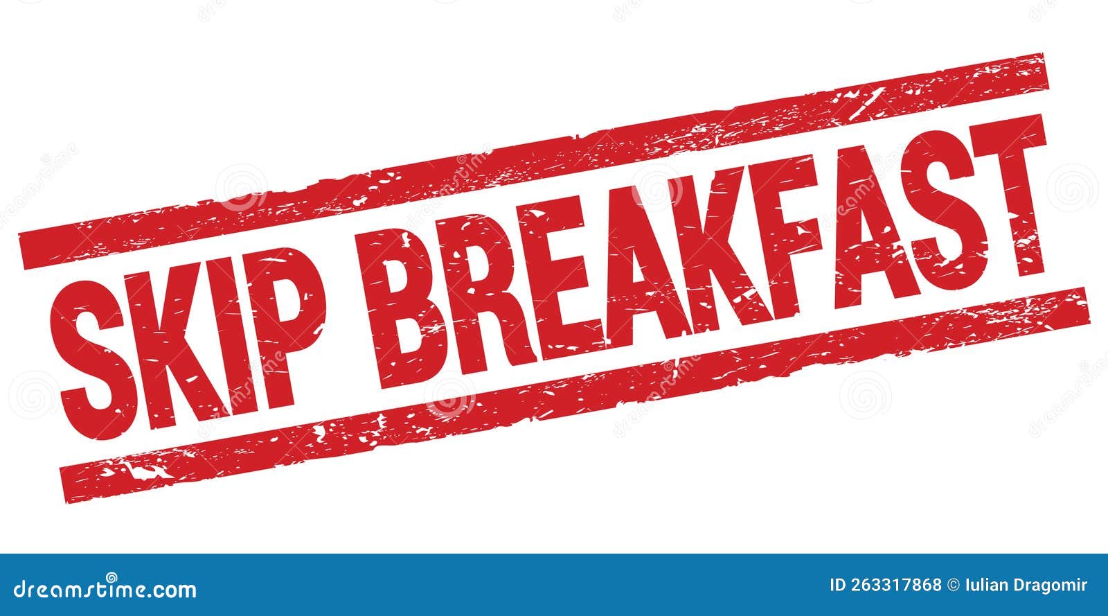 SKIP BREAKFAST Text on Red Rectangle Stamp Sign Stock Photo - Image of ...