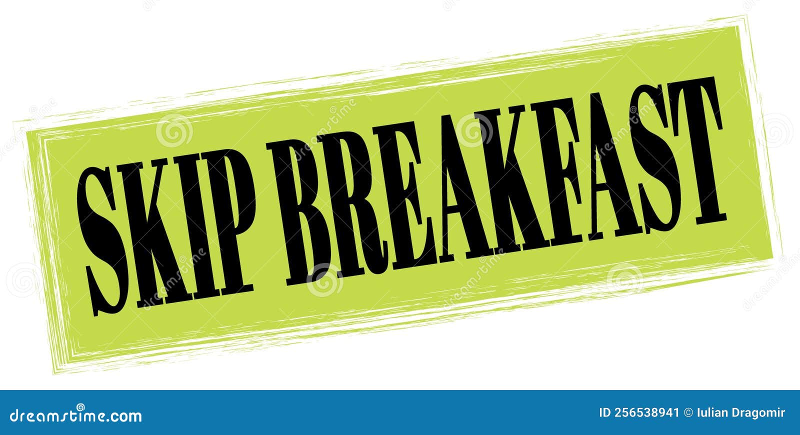 SKIP BREAKFAST Text Written on Green-black Stamp Sign Stock ...