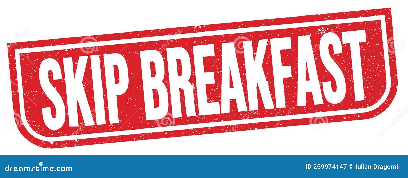 SKIP BREAKFAST Text Written on Red Stamp Sign Stock Illustration ...