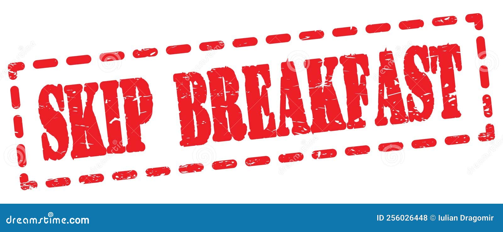 SKIP BREAKFAST Text Written on Red Stamp Sign Stock Illustration ...