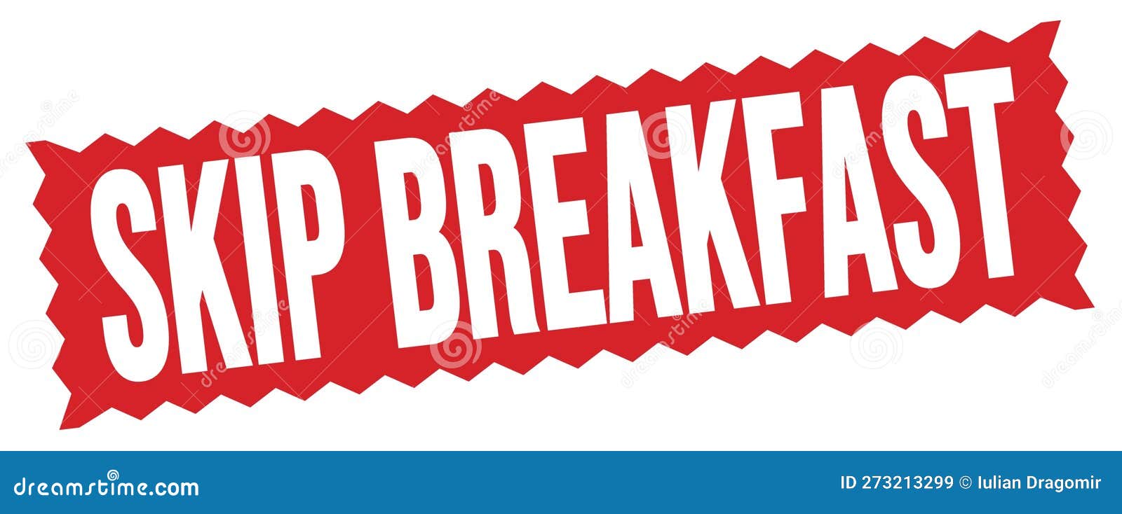 SKIP BREAKFAST Text Written on Red Stamp Sign Stock Illustration ...