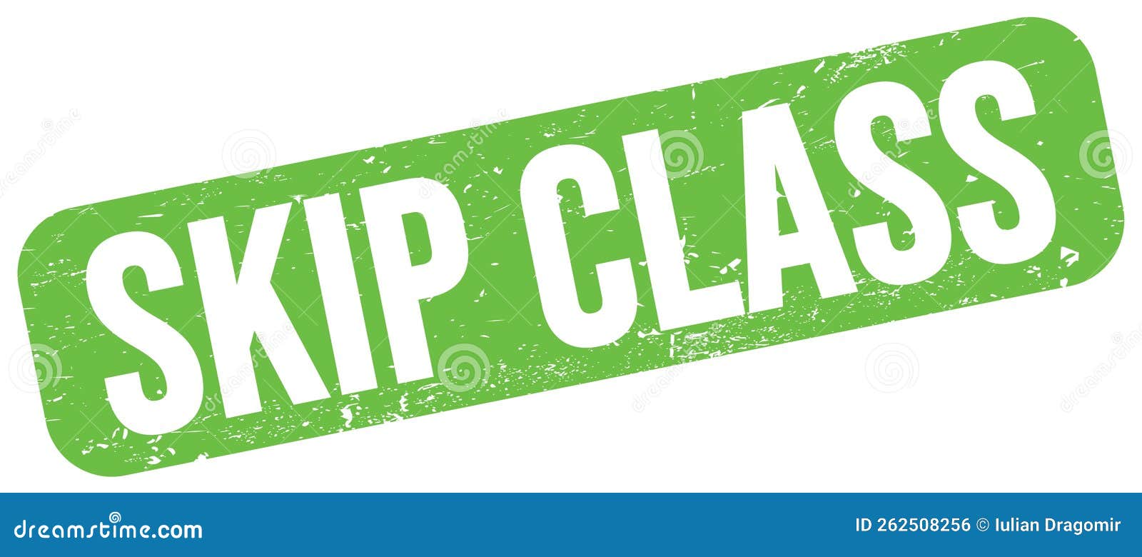 SKIP CLASS Text on Green Grungy Stamp Sign Stock Illustration ...