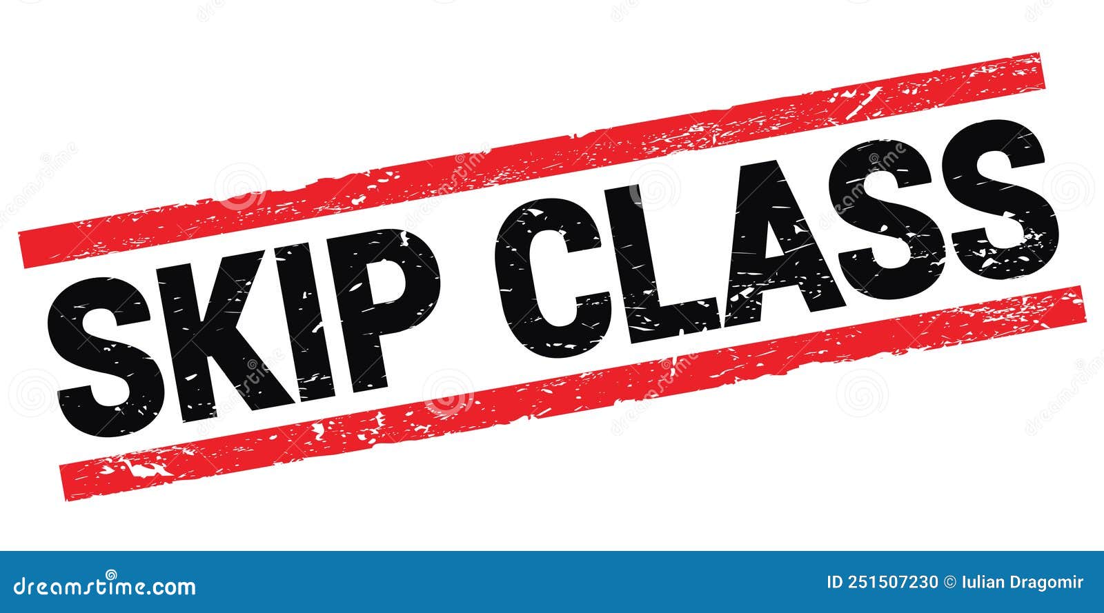SKIP CLASS Text on Black-red Rectangle Stamp Sign Stock Illustration ...