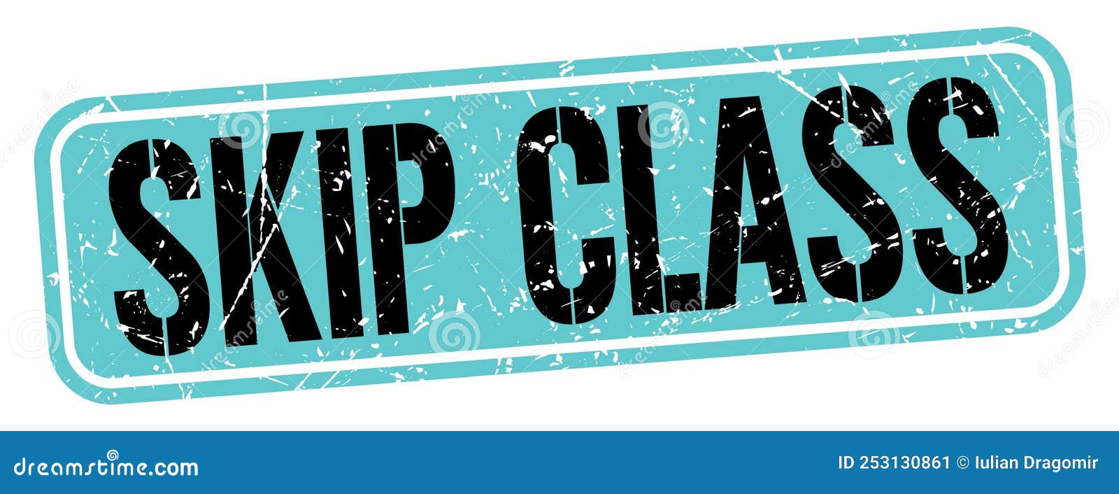 SKIP CLASS Text Written on Blue-black Stamp Sign Stock Illustration ...