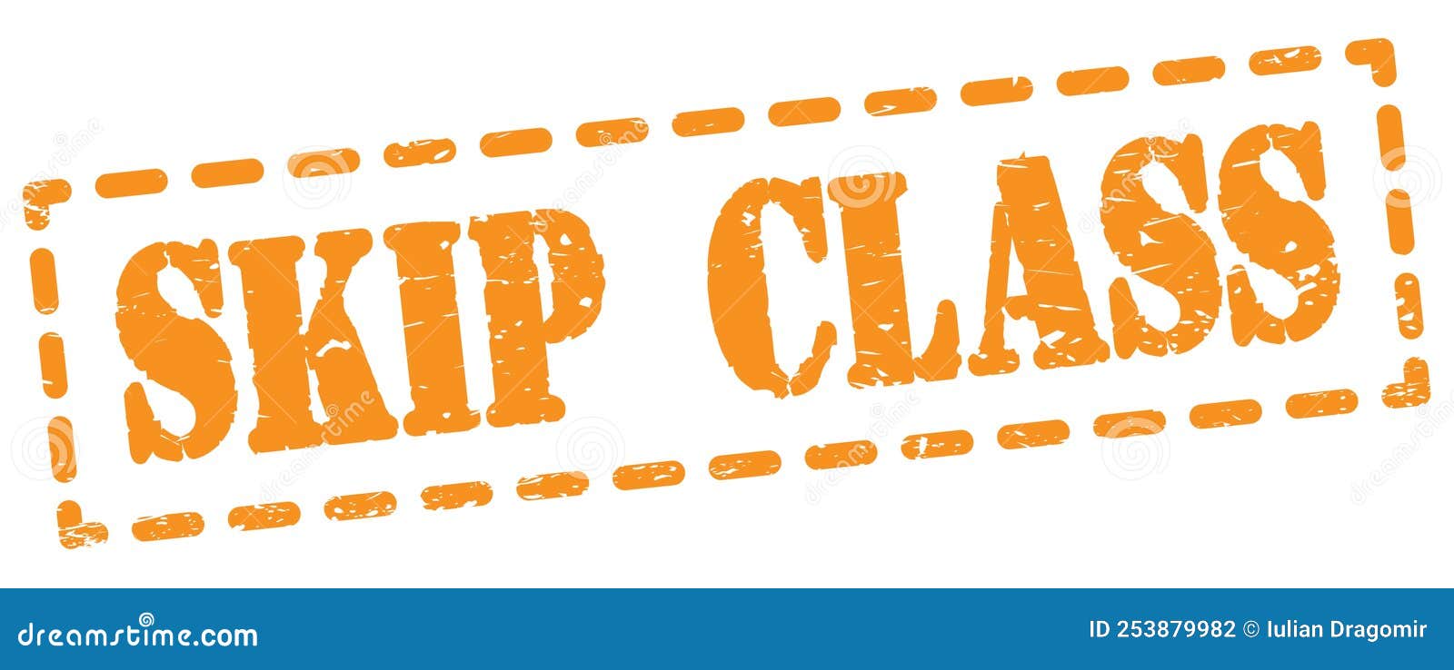 SKIP CLASS Text Written on Orange Stamp Sign Stock Illustration ...