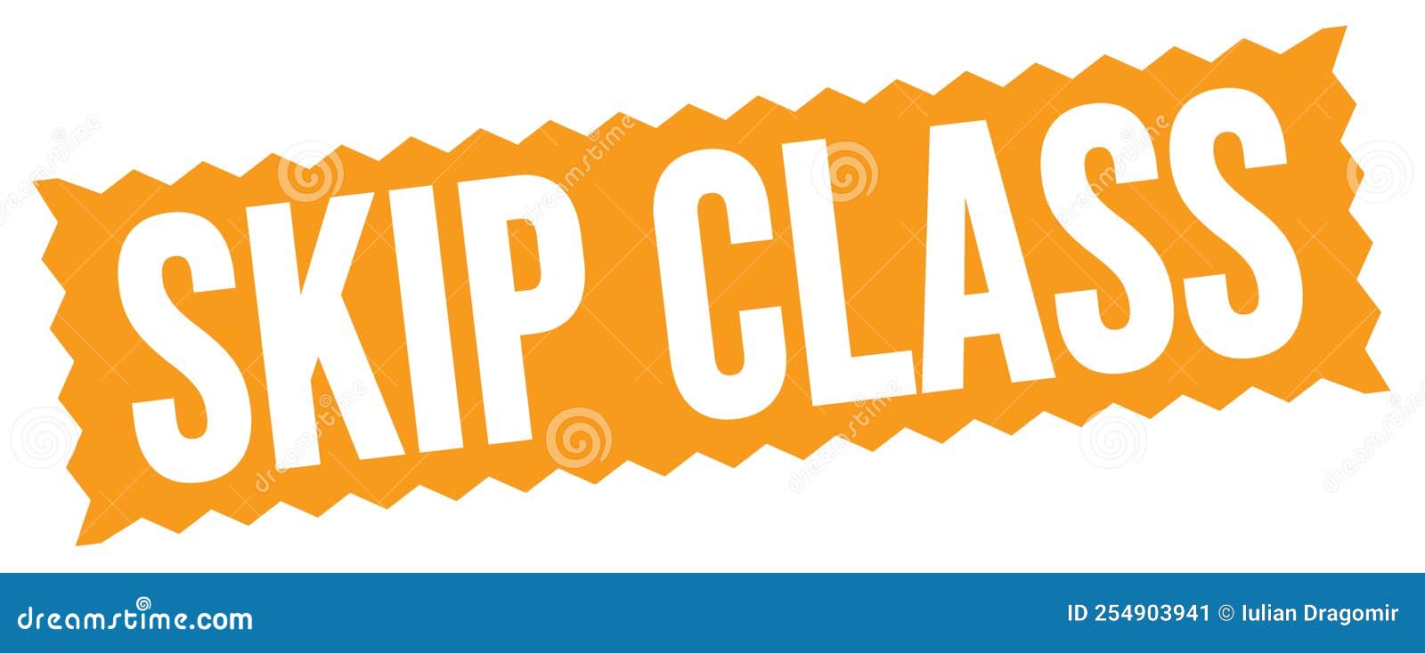 SKIP CLASS Text Written on Orange Stamp Sign Stock Illustration ...