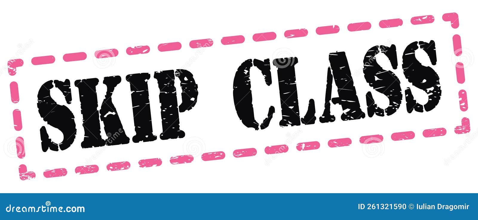SKIP CLASS Text Written on Pink-black Stamp Sign Stock Illustration ...