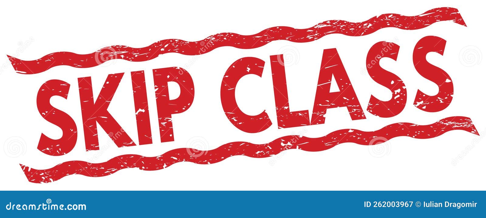 SKIP CLASS Text on Red Lines Stamp Sign Stock Illustration ...