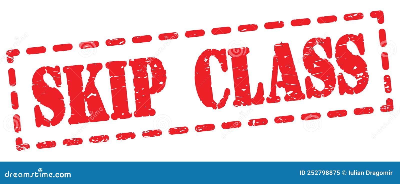 SKIP CLASS Text Written on Red Stamp Sign Stock Illustration ...