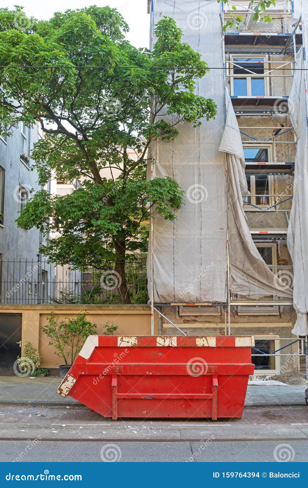 Skip Construction Site stock photo. Image of construction - 159764394