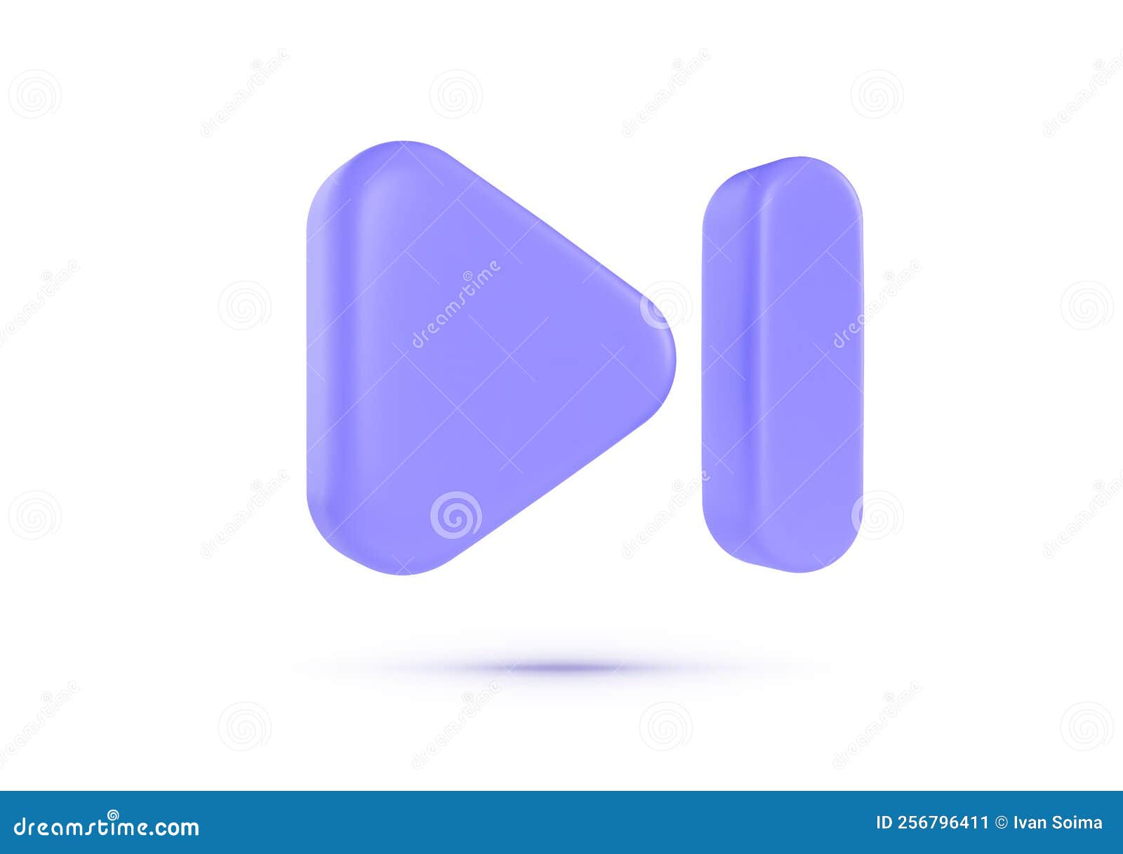 Skip 3d in Modern Style. Skip To the End, Next, Music Player Button ...