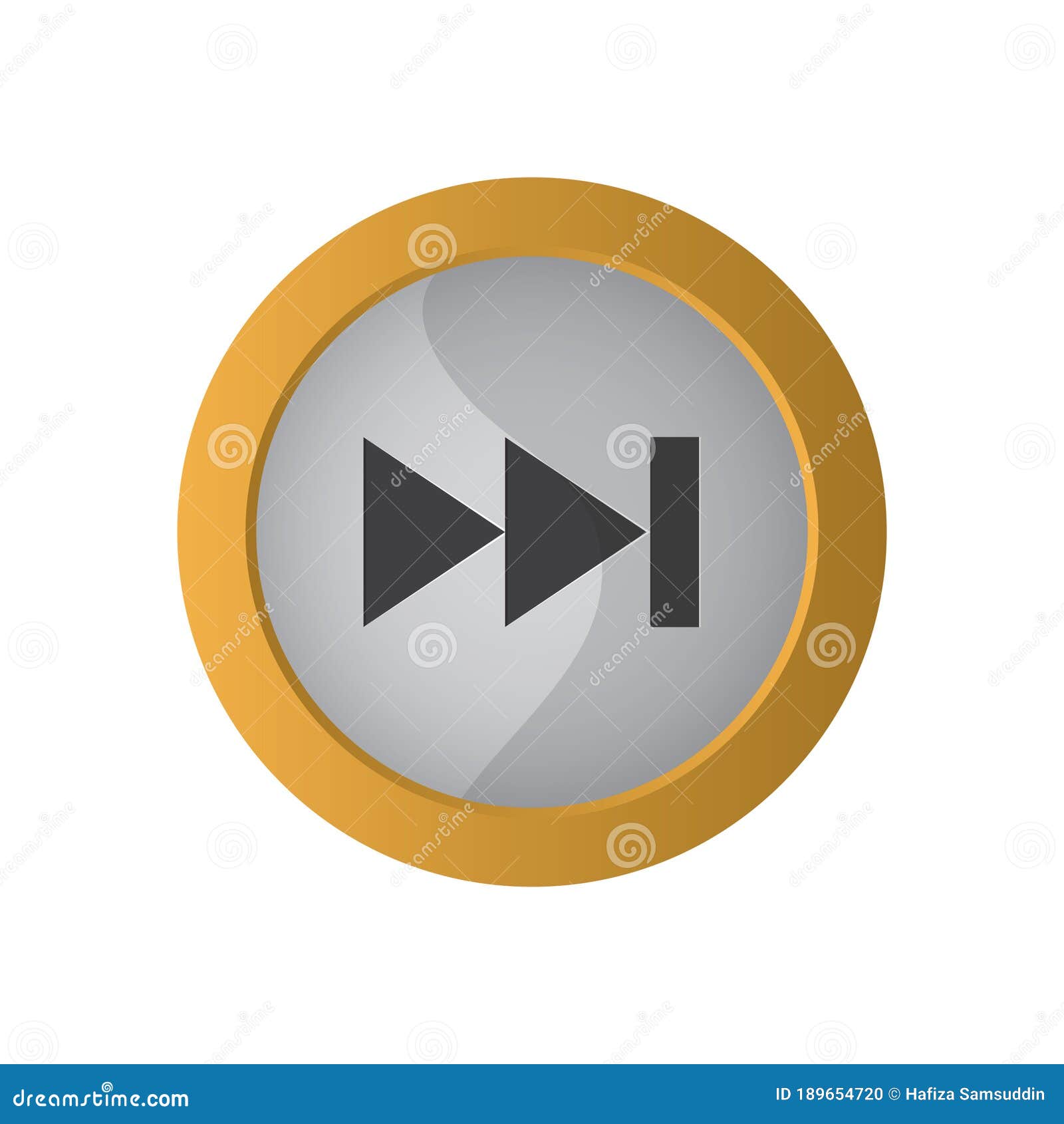 Skip Forward Button. Vector Illustration Decorative Design Stock Vector ...