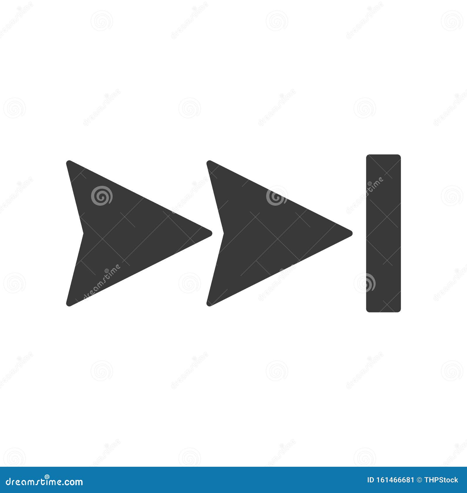 Skip Forward Fast Icon Vector Stock Vector - Illustration of skip ...