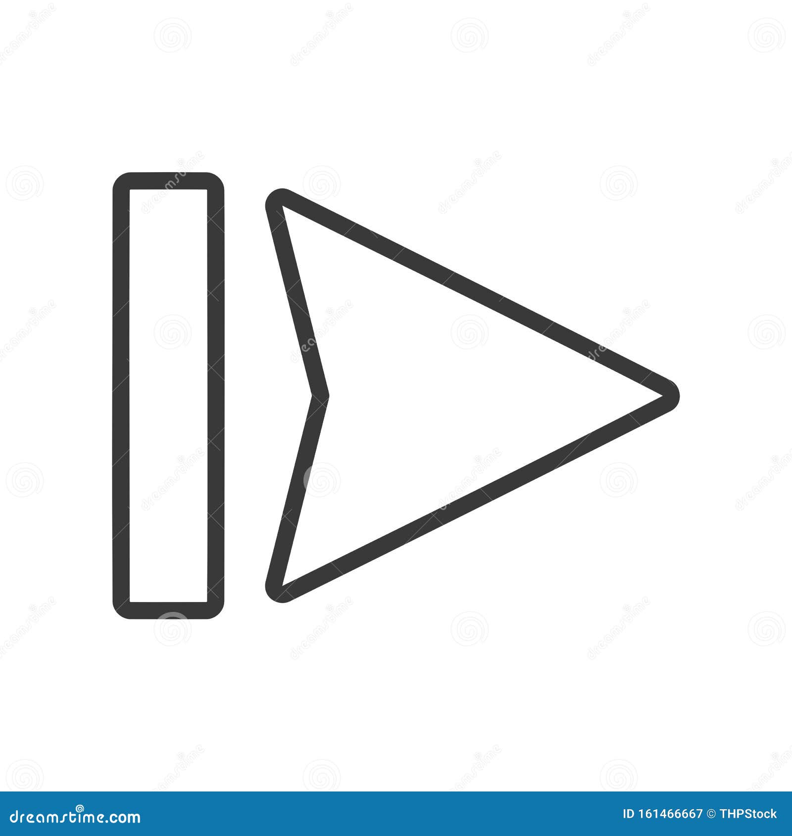 Skip Forward Icon Vector stock vector. Illustration of select - 161466667