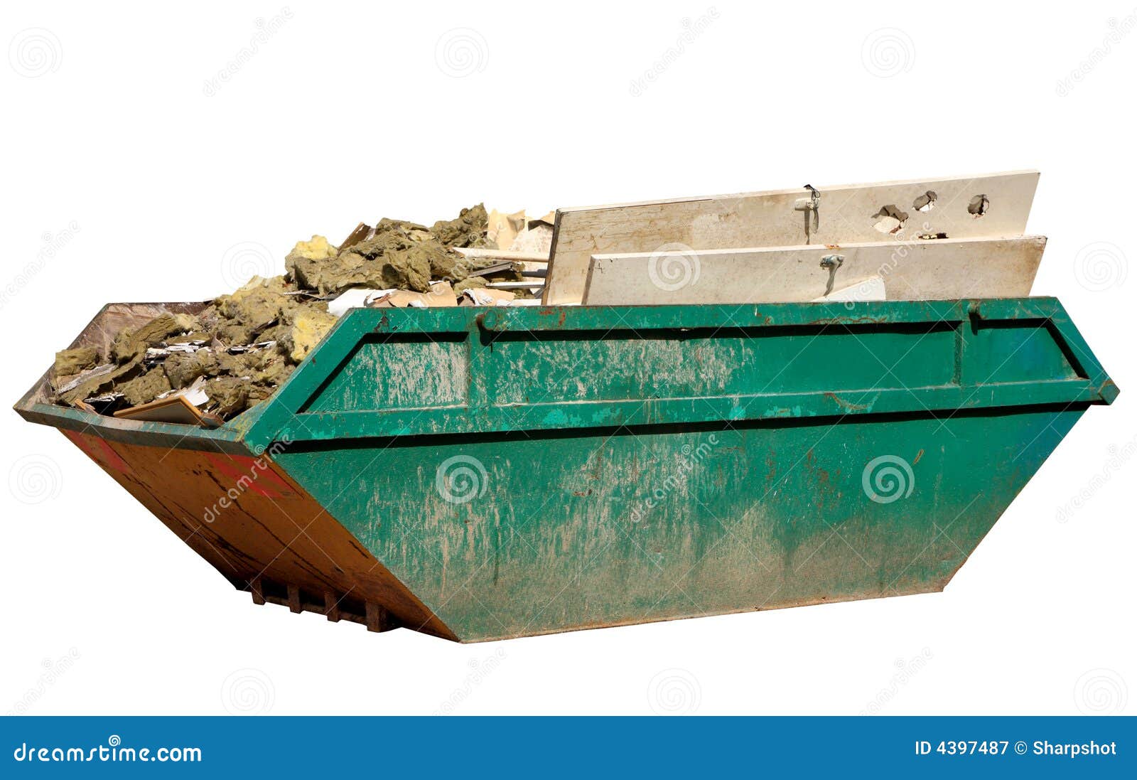 A Skip Full of Building Materi Stock Image - Image of color ...