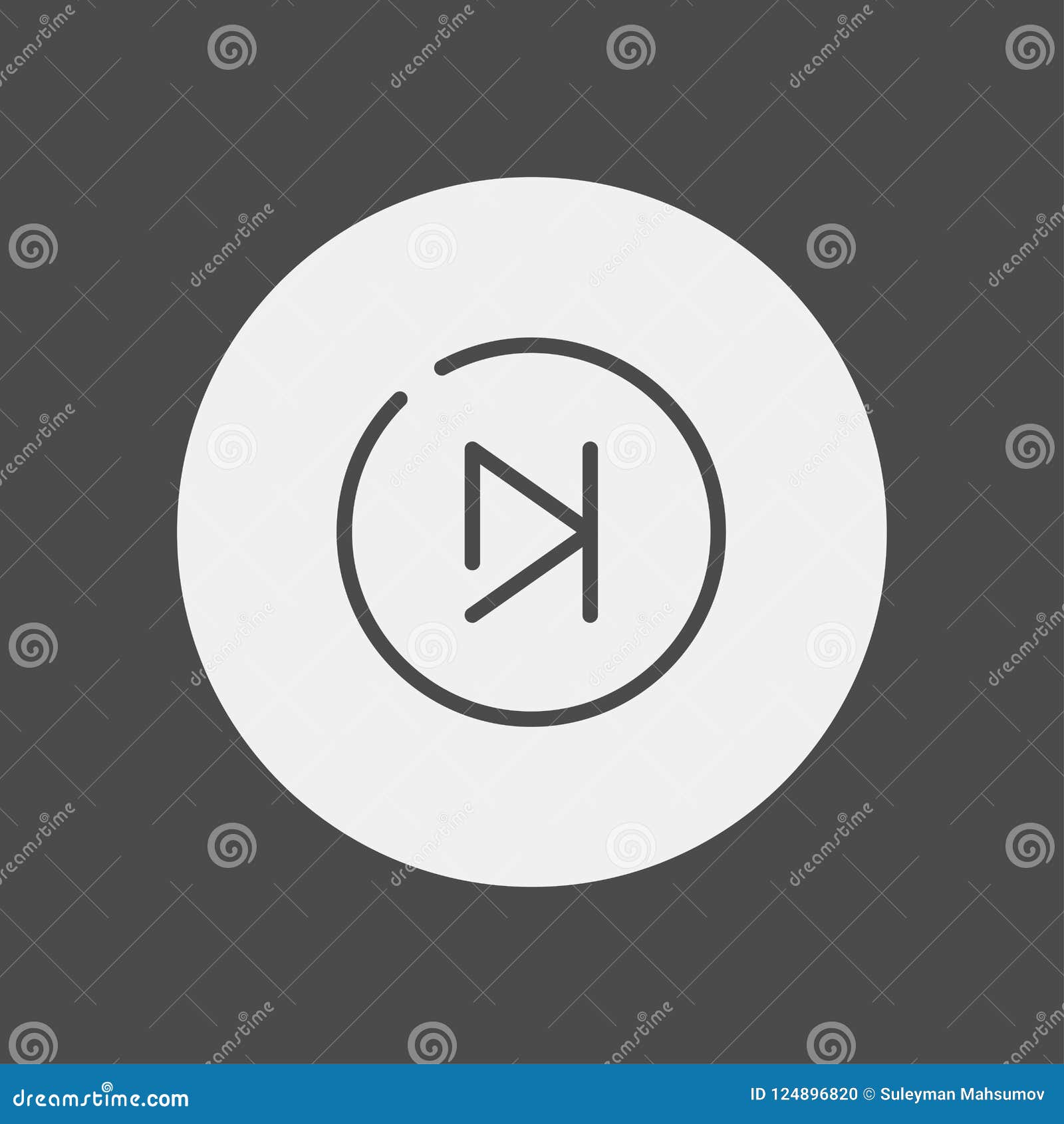 Skip Vector Icon On White Background. Flat Vector Skip Icon Symbol Sign ...