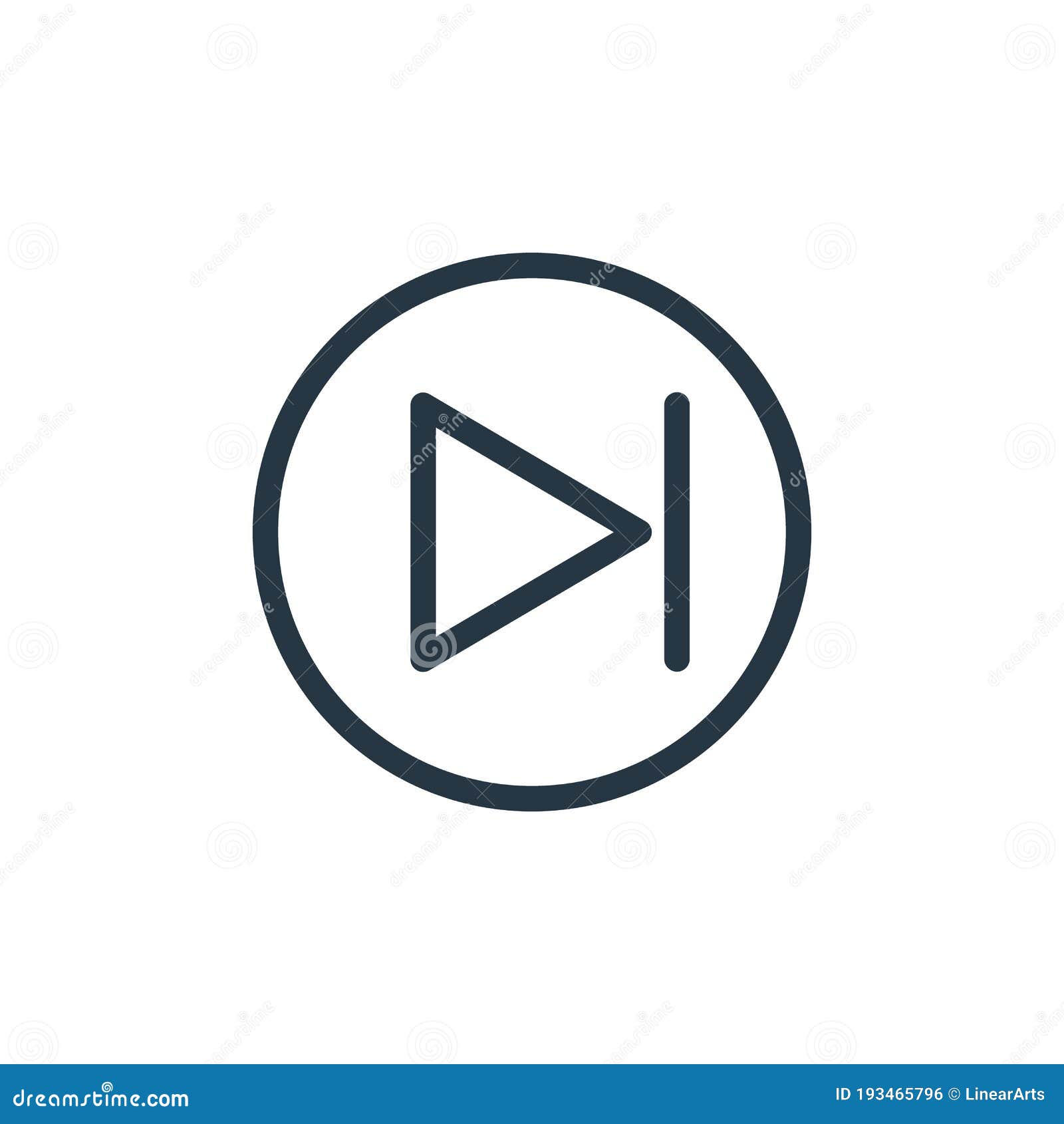 Skip Icon Vector from Marketing Business Concept. Thin Line ...