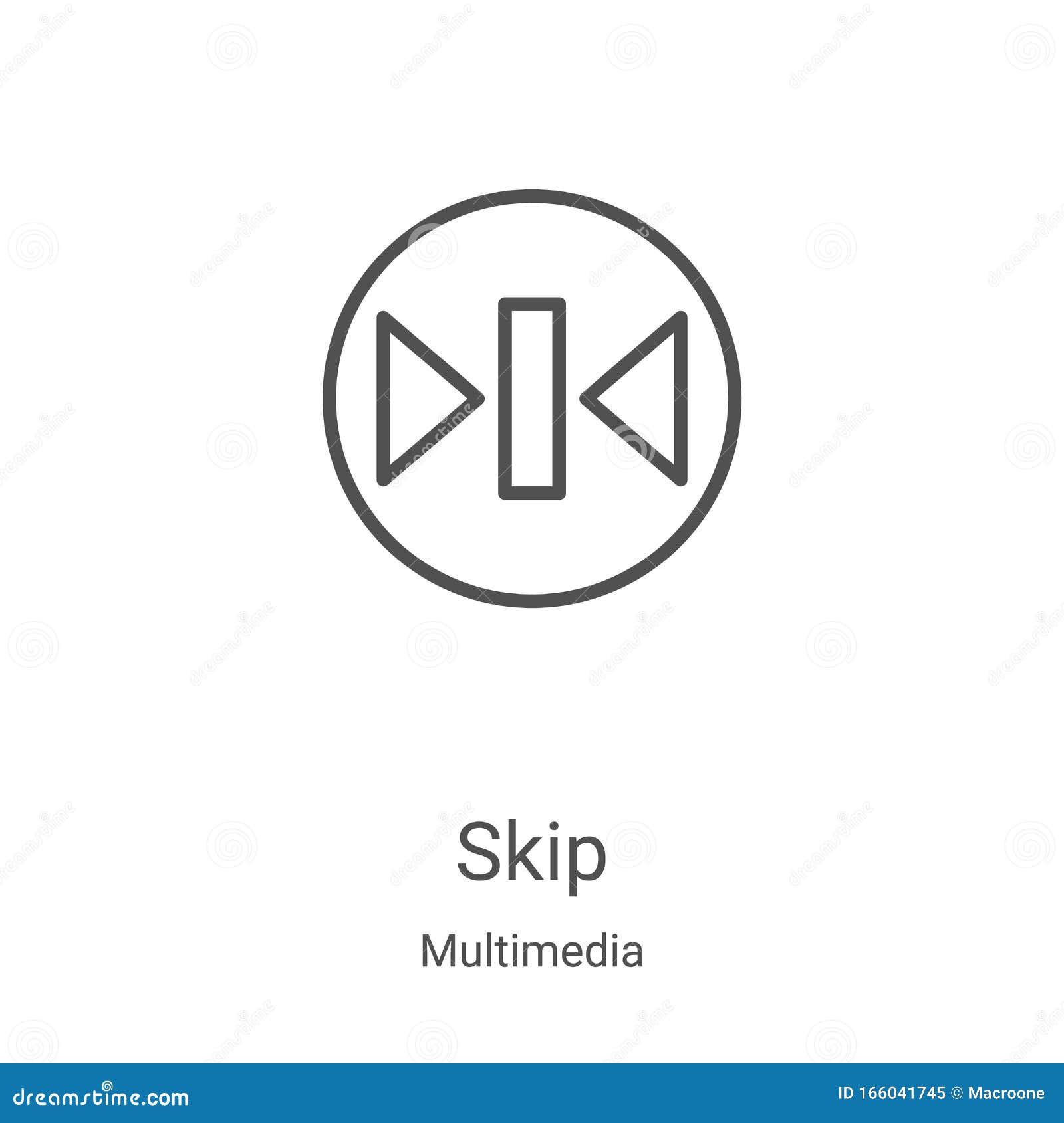 Linear Skip Track Icon From Arrows Outline Collection. Thin Line Skip ...