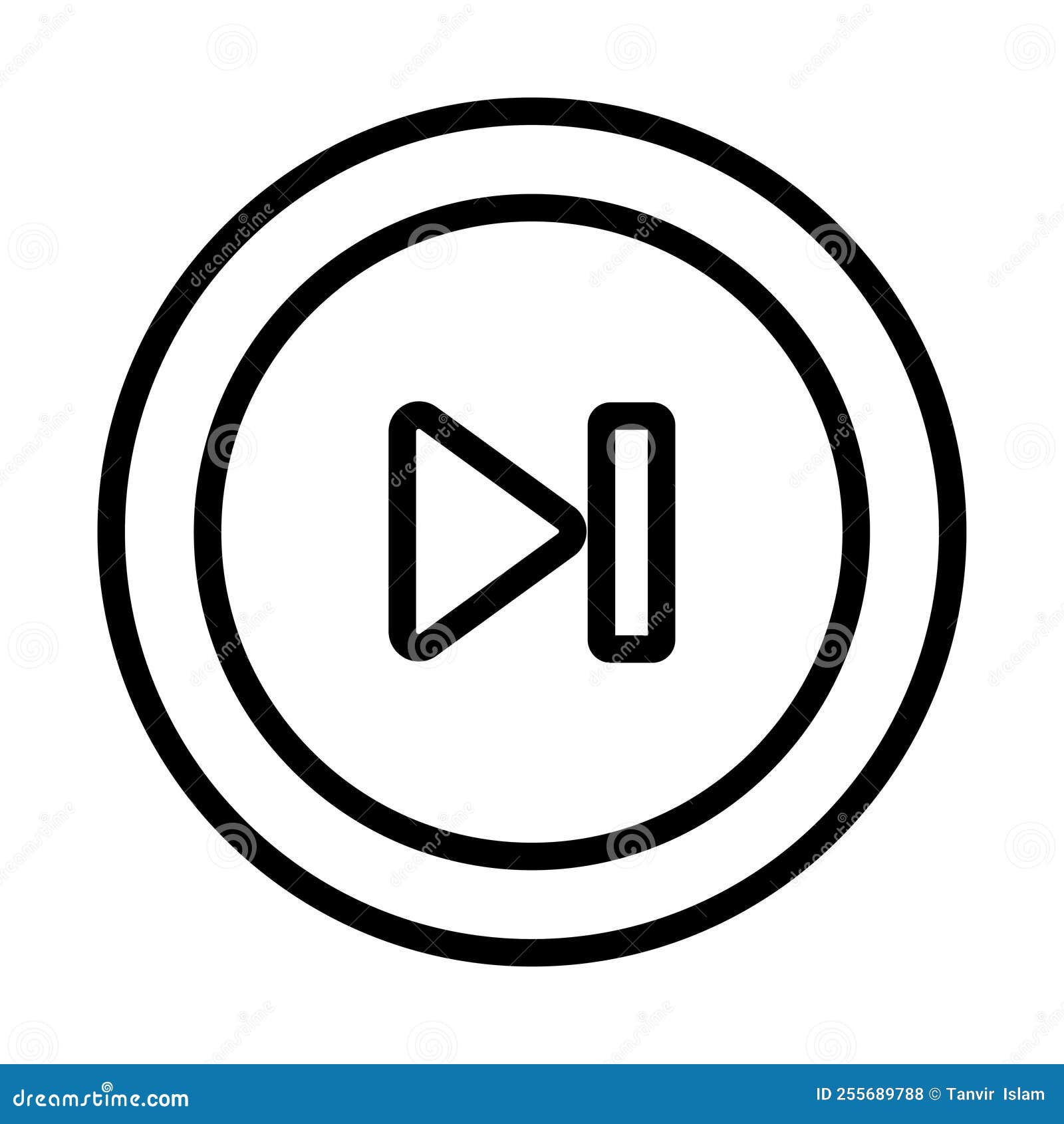 Skip Next Arrow Icon stock illustration. Illustration of video - 255689788