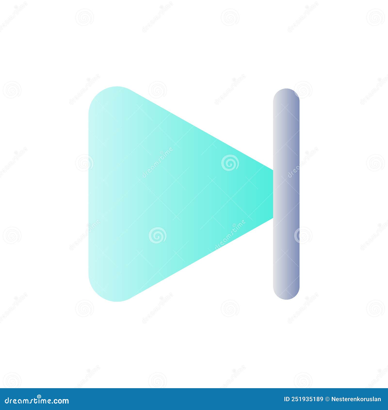 Skip Next Button Flat Gradient Color Ui Icon Stock Vector ...