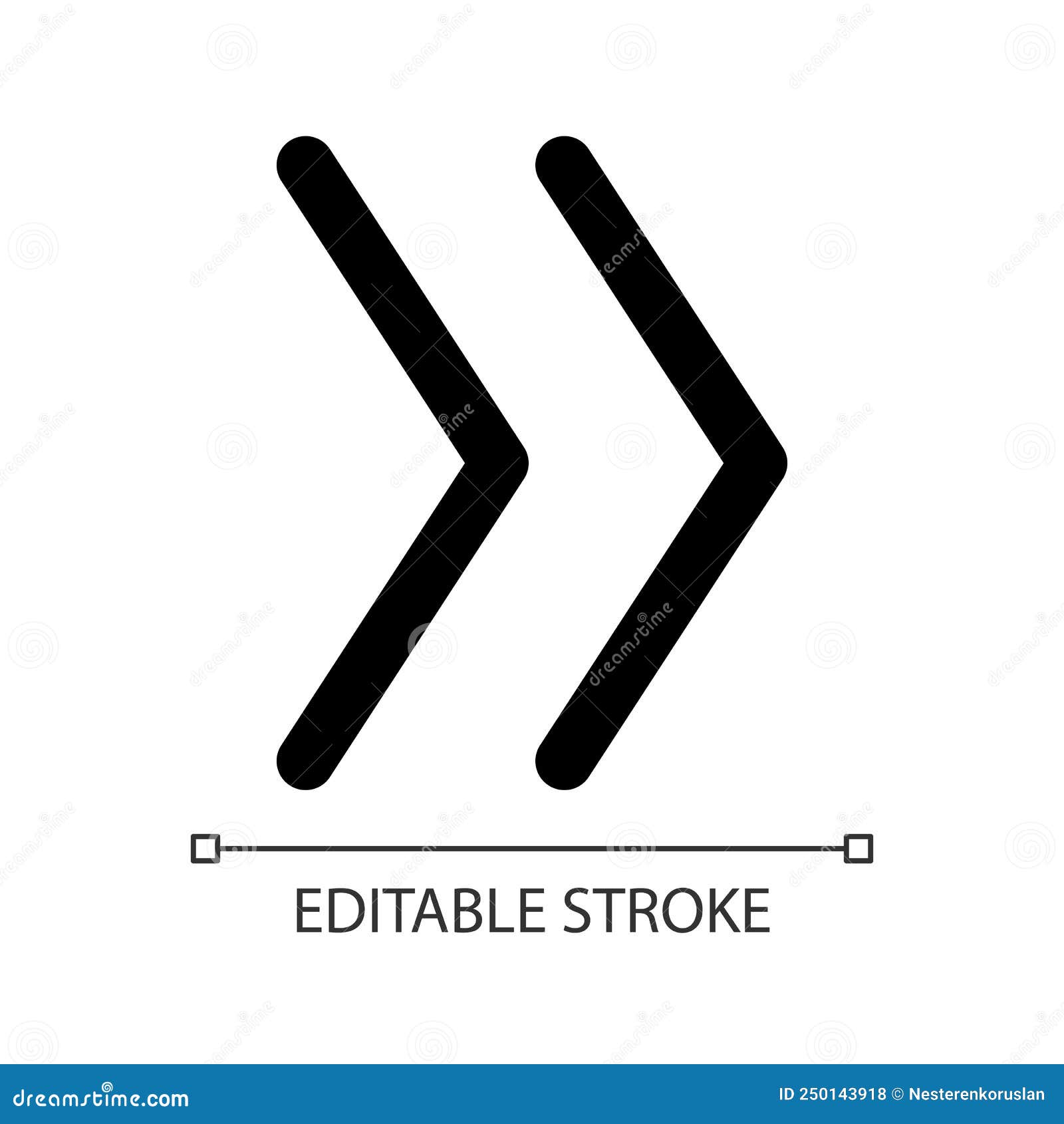 Skip To End White Linear Ui Icon Vector Illustration | CartoonDealer.com #250143918