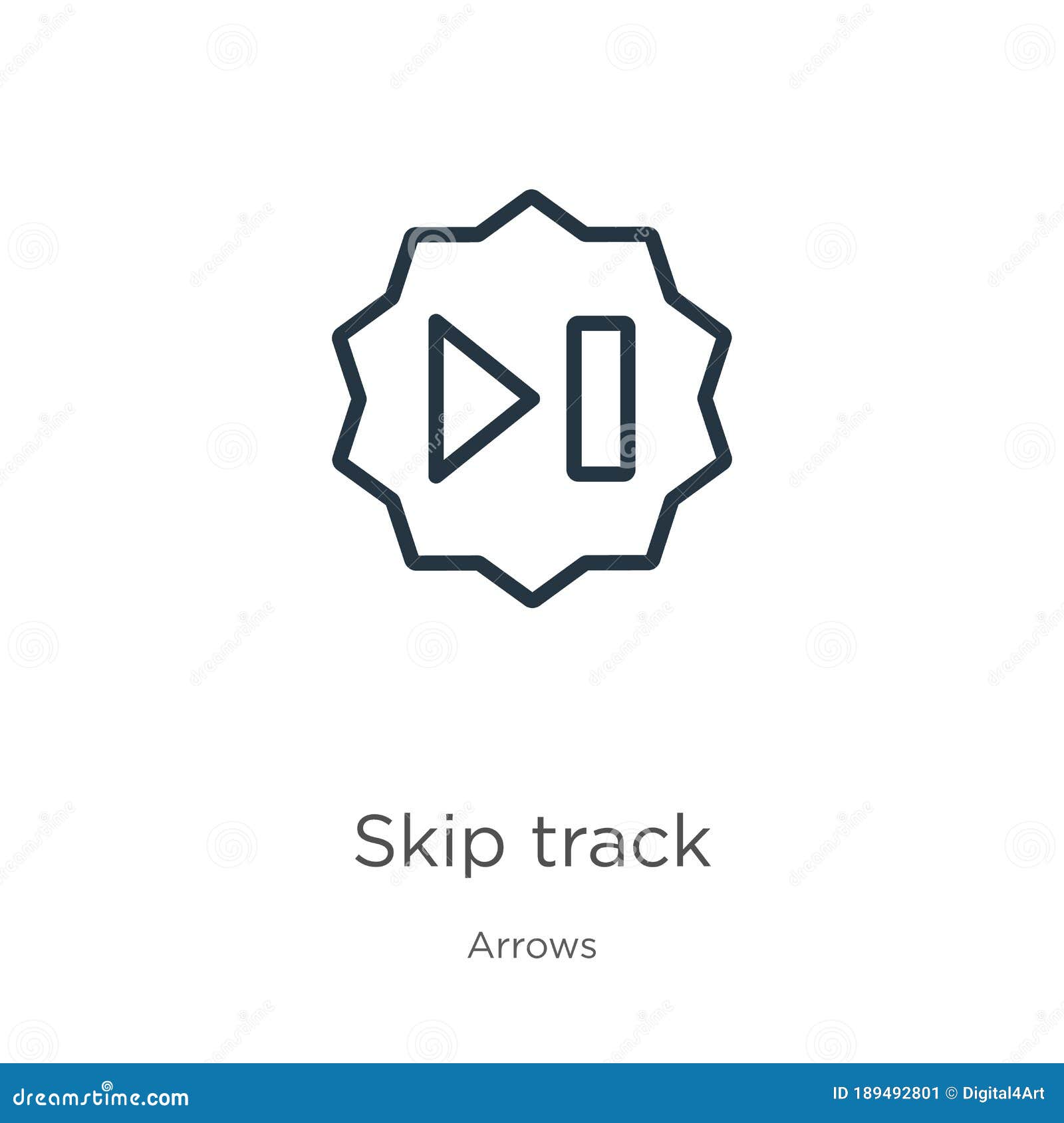 Skip Track Icon Vector Sign And Symbol Isolated On White Background ...