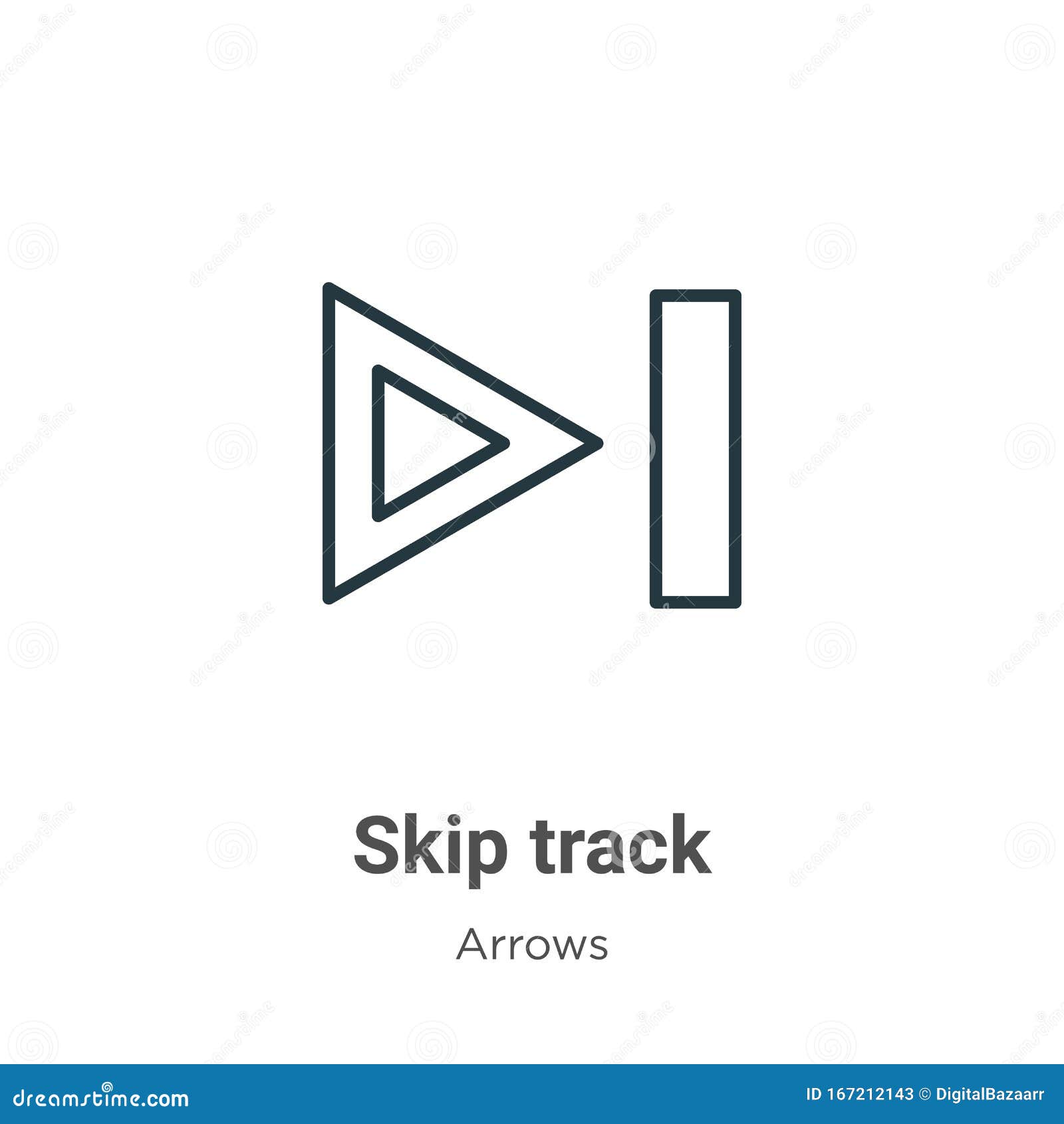 Skip Track Icon Vector Sign And Symbol Isolated On White Background ...
