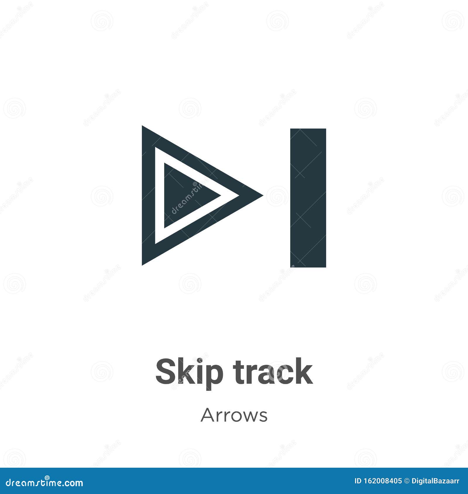 Skip Track Icon Vector Sign And Symbol Isolated On White Background ...
