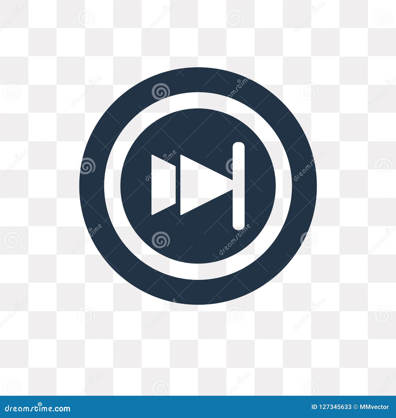 Skip Vector Icon Isolated On Transparent Background, Linear Skip ...