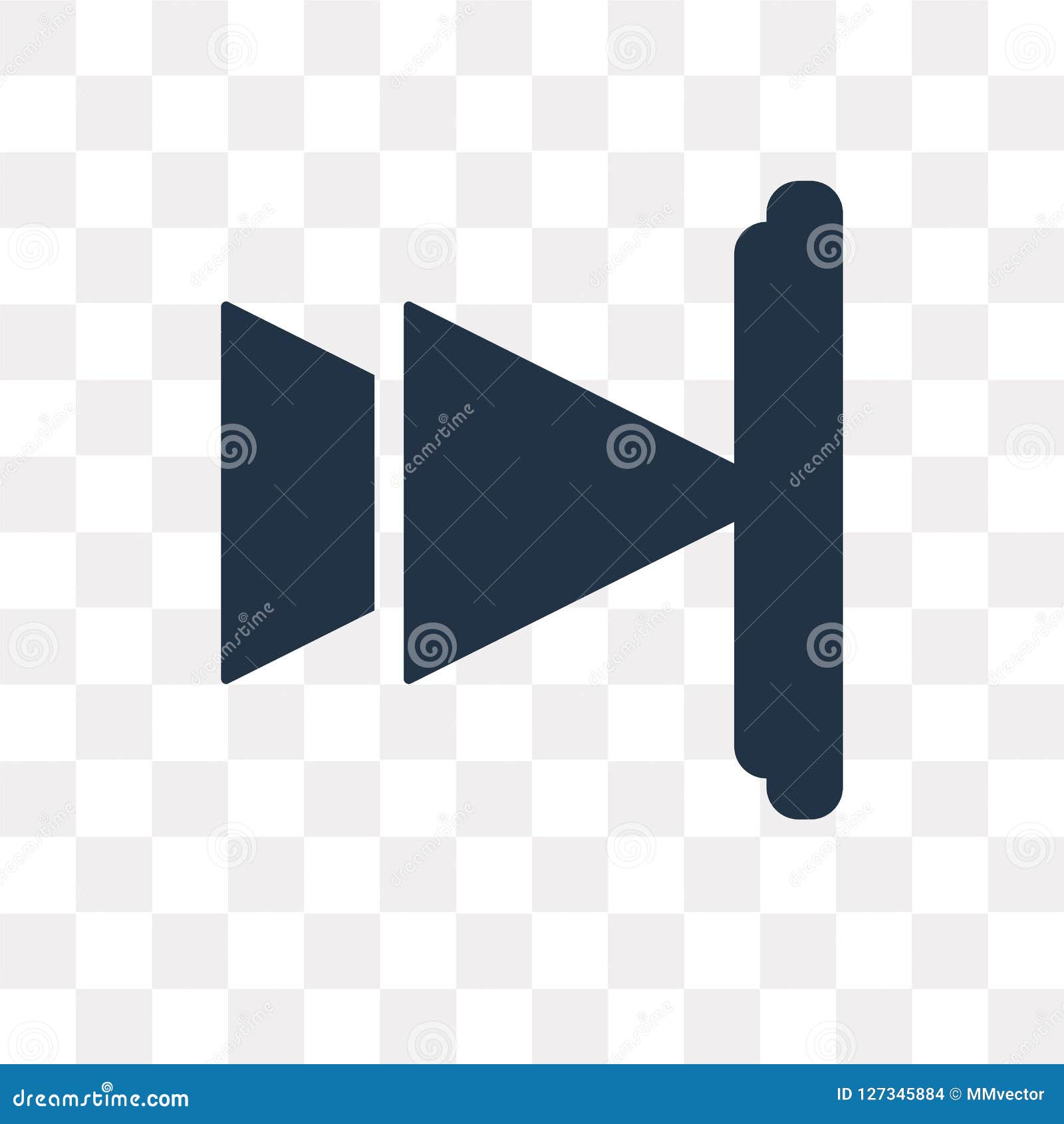 Skip Vector Icon Isolated On Transparent Background, Linear Skip ...