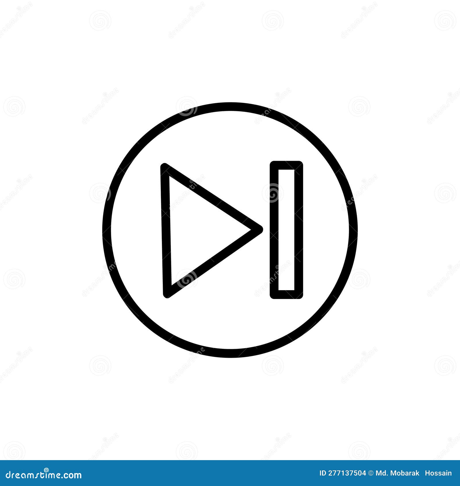 Skip Vector Icon Isolated On Transparent Background, Linear Skip ...