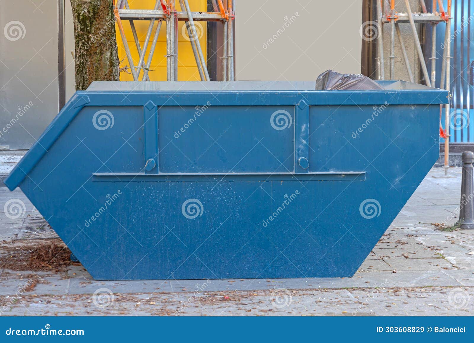 Skip Waste Container stock image. Image of blue, container - 303608829