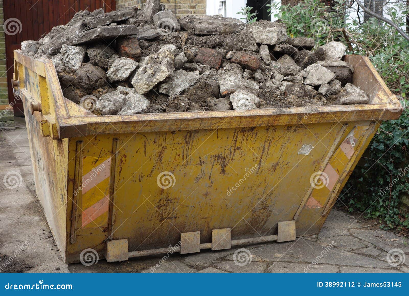 Skip stock photo. Image of construction, disposal, rubble - 38992112