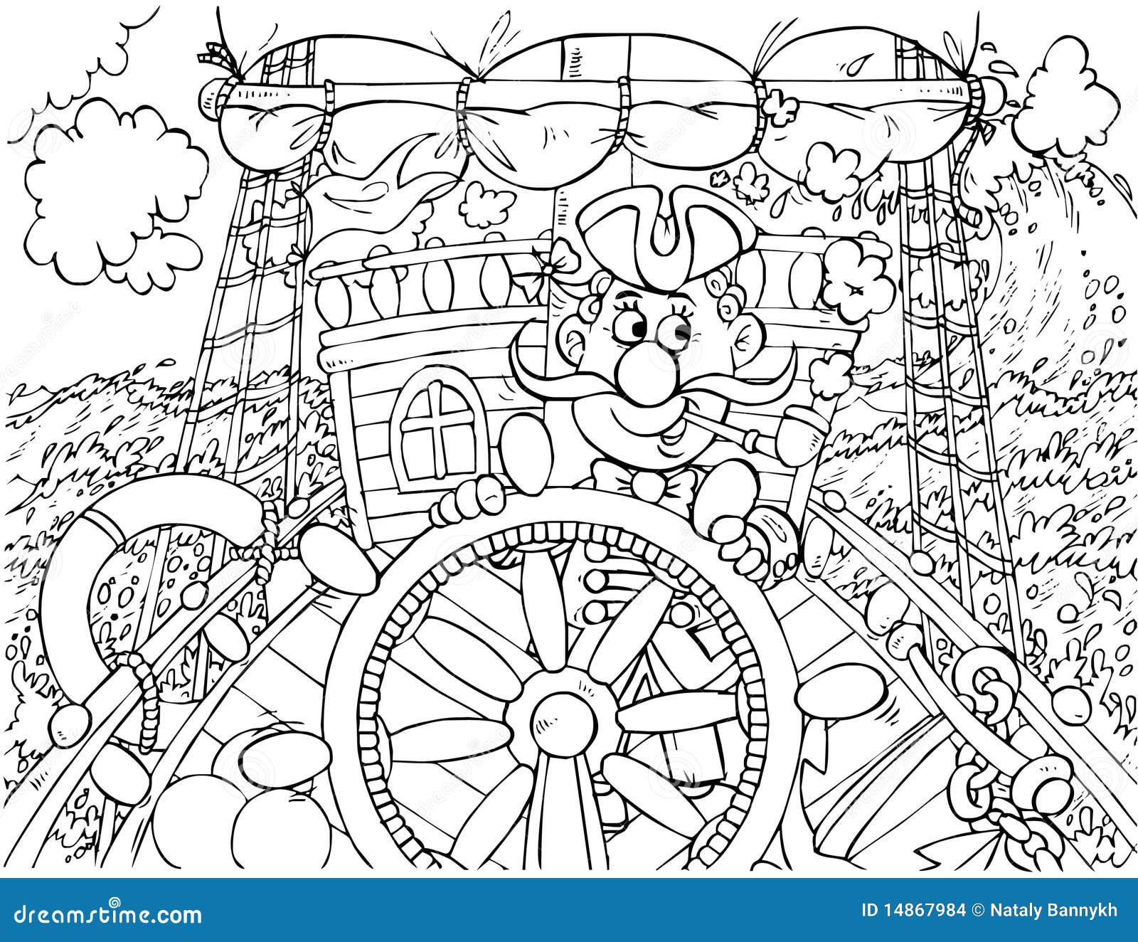 Skipper stock illustration. Illustration of funny, sketch - 14867984