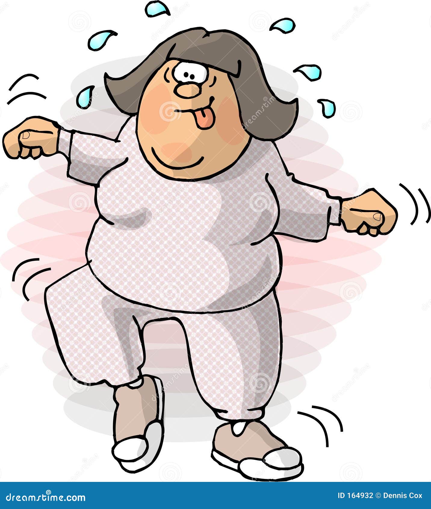 Old Lady With Skip Rope Vector Illustration | CartoonDealer.com #70070924