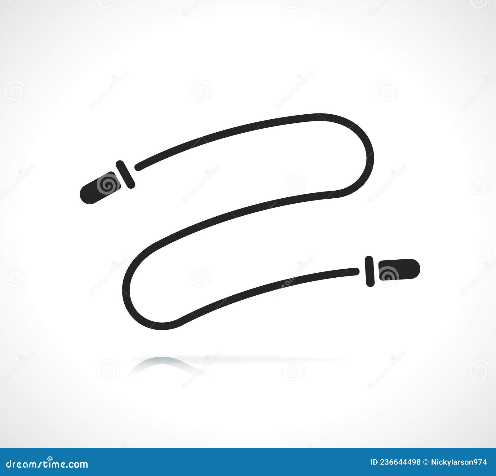 Skipping or jump rope icon stock vector. Illustration of skipping ...