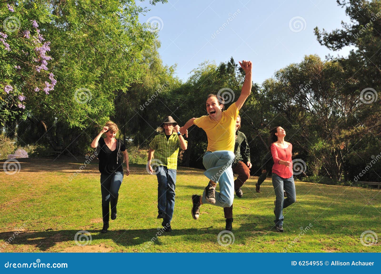 Skipping in the park stock image. Image of charge, exercise - 6254955