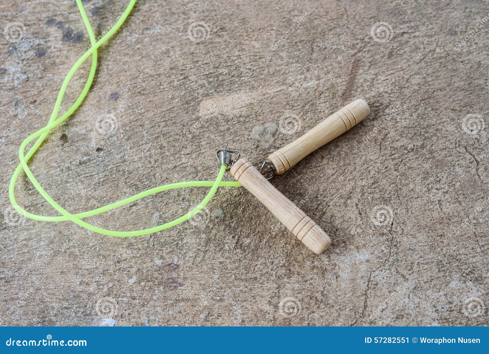 Skipping Rope for an Exercise on Cement Floor Stock Image - Image of ...