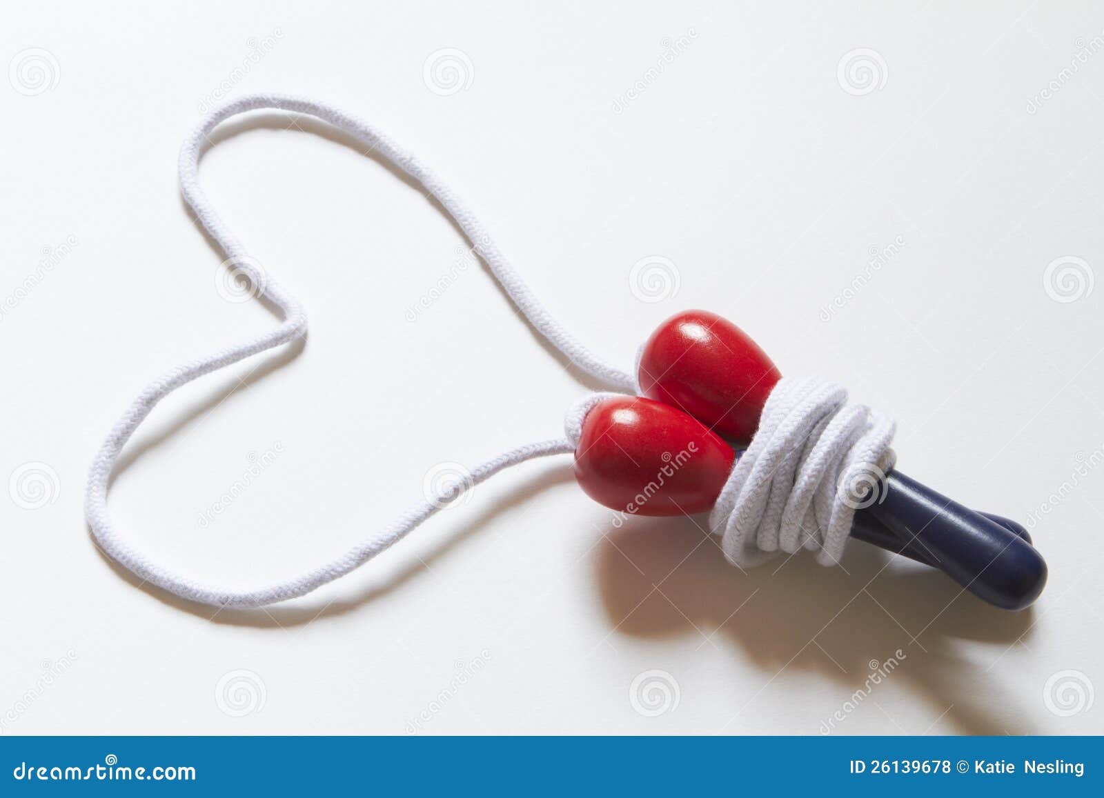 Skipping Rope Forming a Heart Shape Stock Photo - Image of still ...