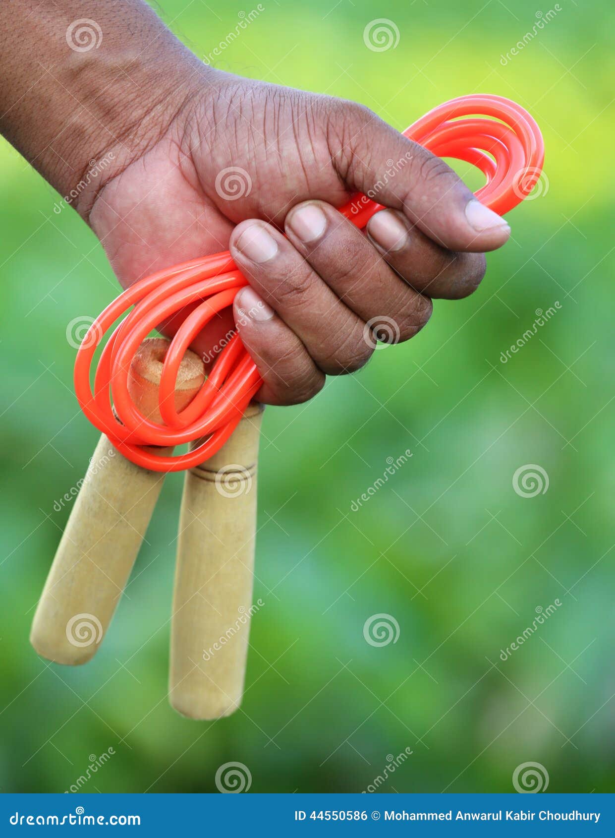 Skipping rope in hand stock photo. Image of nature, rope - 44550586