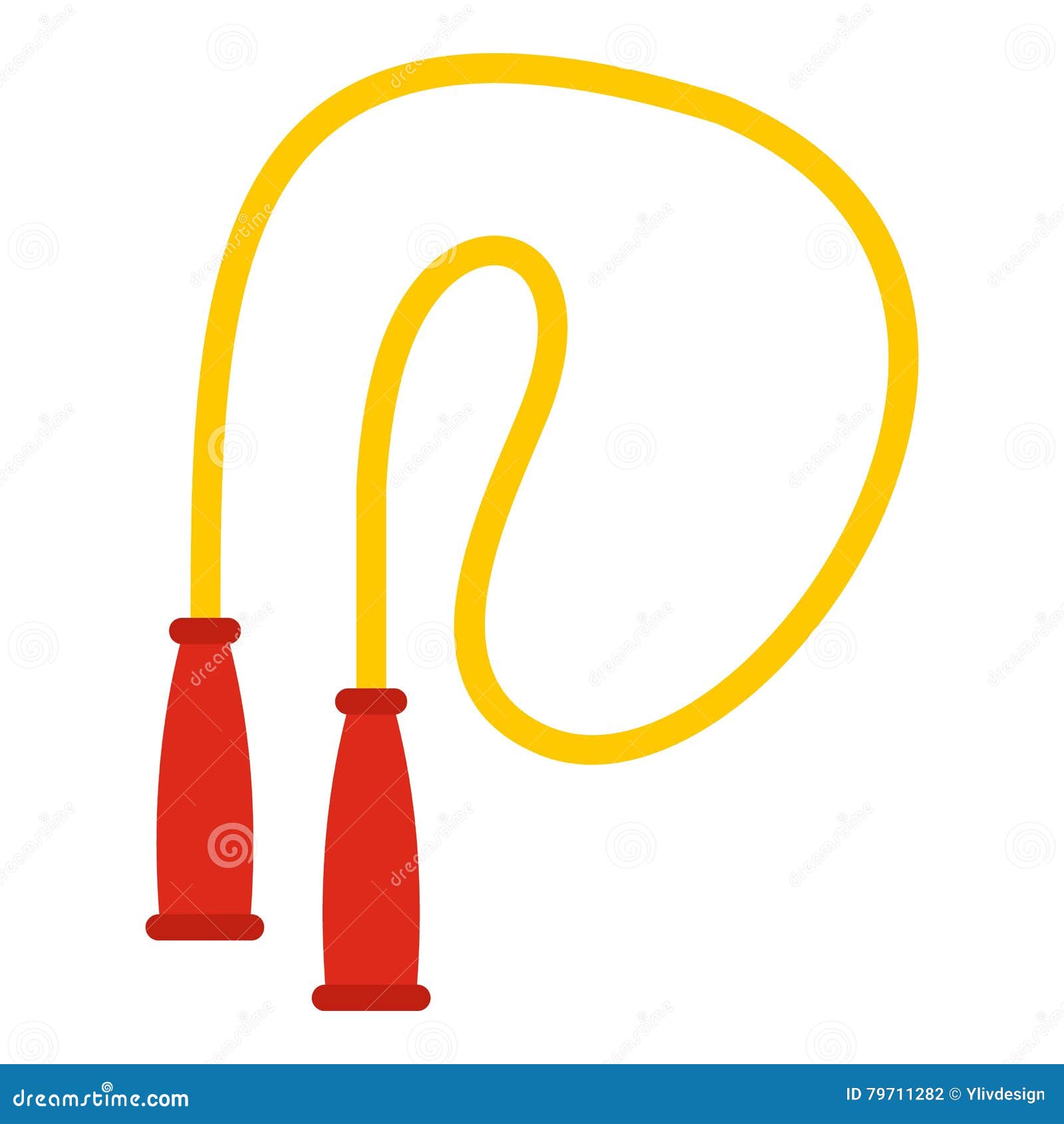 Skipping Rope Icon, Flat Style Stock Vector - Illustration of vector ...