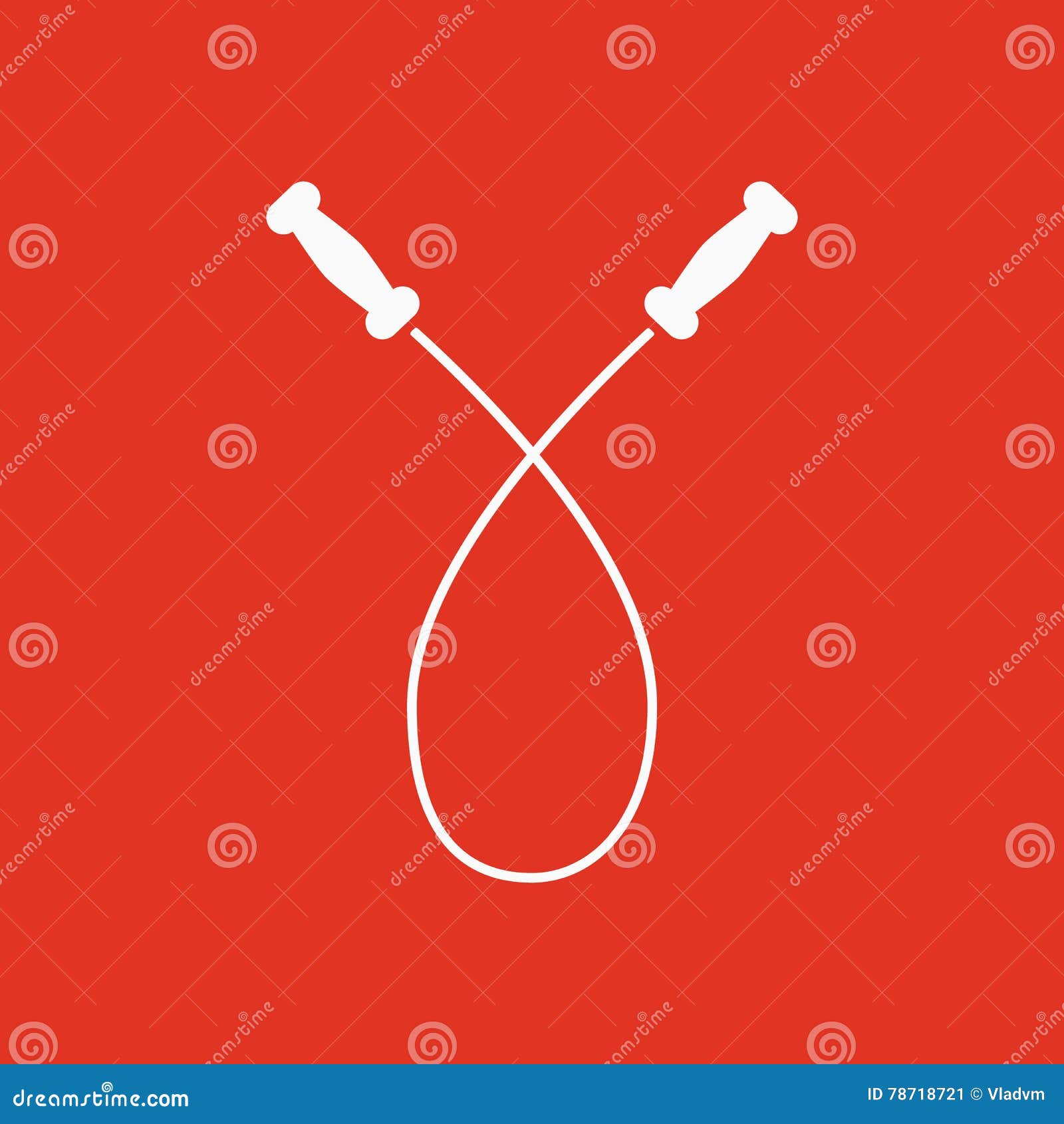 The Skipping Rope Icon. Jumping-rope Symbol Stock Vector - Illustration ...