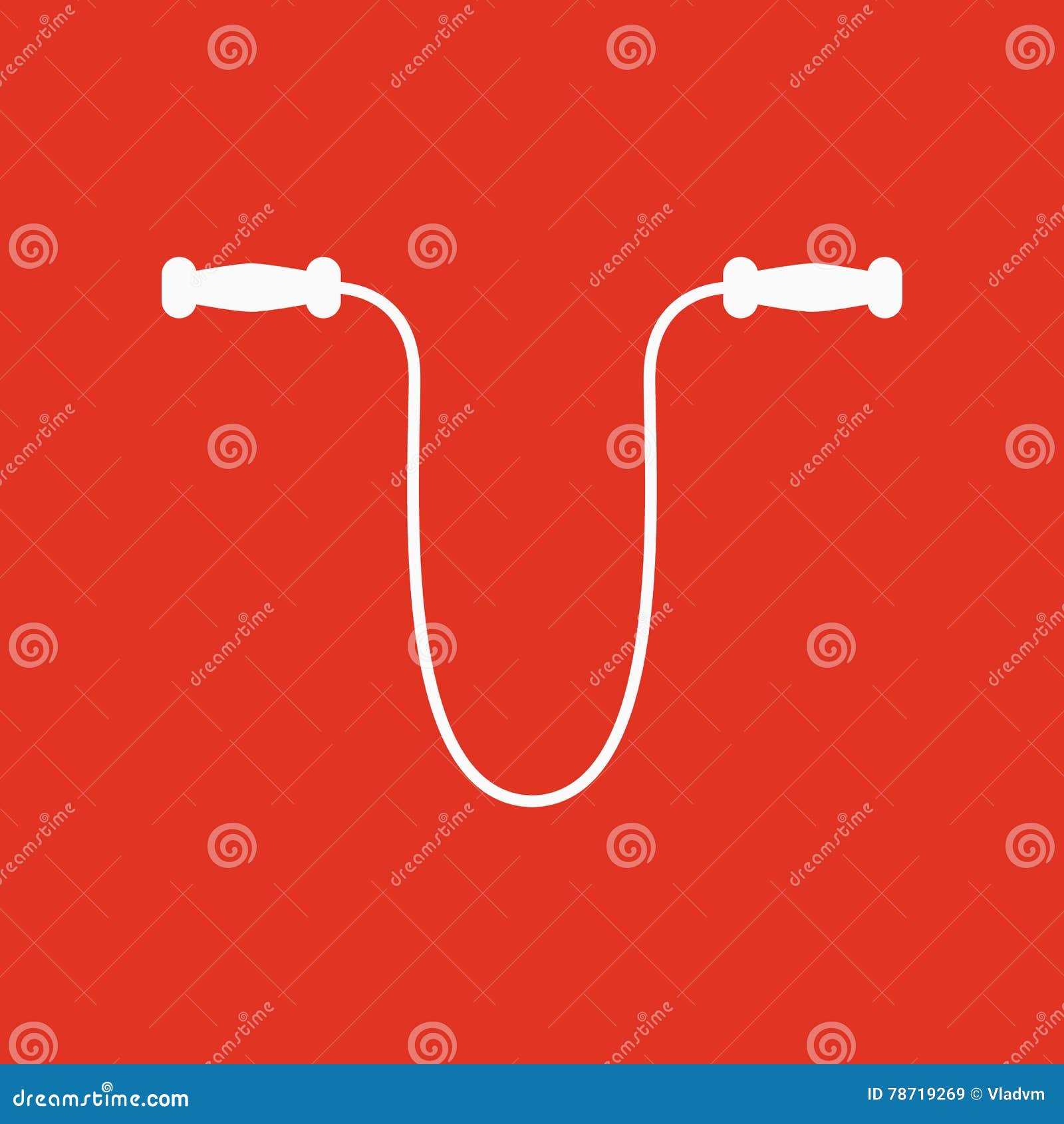 The Skipping Rope Icon. Jumping-rope Symbol Stock Vector - Illustration ...